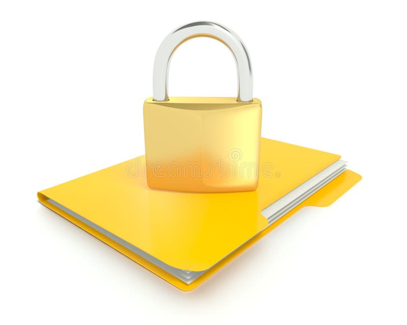 Security Lock and Check-mark Concept Stock Illustration - Illustration ...