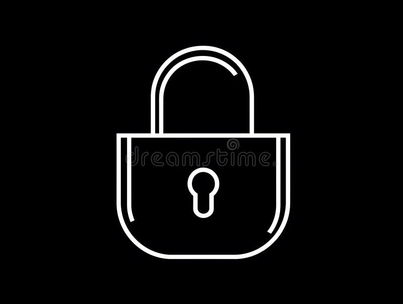 Security Lock Unlock Protection Safety Icon Symbol Stock Illustration ...