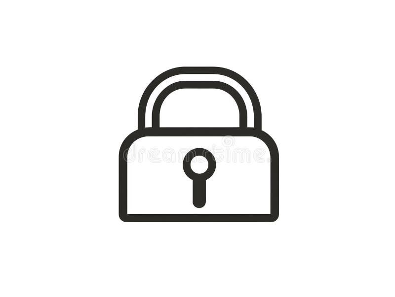 Security Lock Unlock Protection Safety Icon Symbol Stock Illustration ...