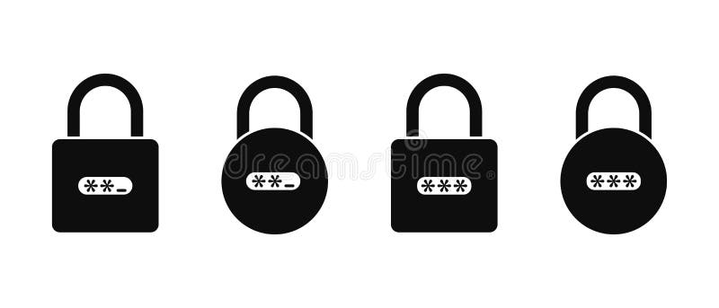 Security Lock Vector, Security Lock Logo Silhouette, Outline Sketch ...