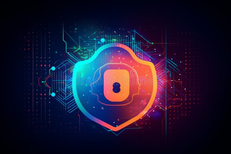 Security Locker Background Design Featuring Orange and Blue Colors in a ...