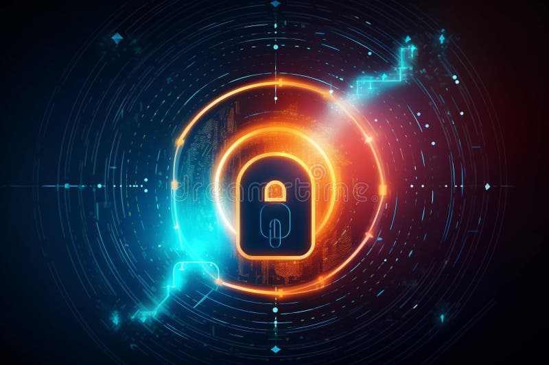 Security Locker Background Design Featuring Orange and Blue Colors in a ...