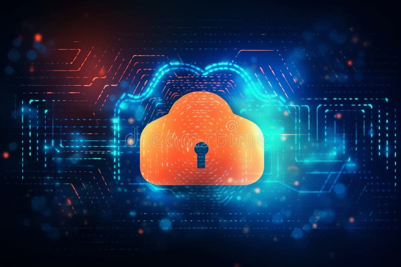 Security Locker Background Design Featuring Orange and Blue Colors in a ...