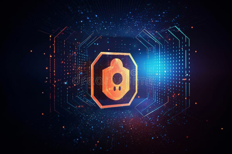 Security Locker Background Design Featuring Orange and Blue Colors in a ...