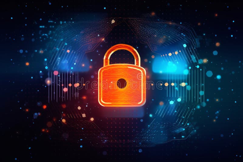 Security Locker Background Design Featuring Orange and Blue Colors in a ...