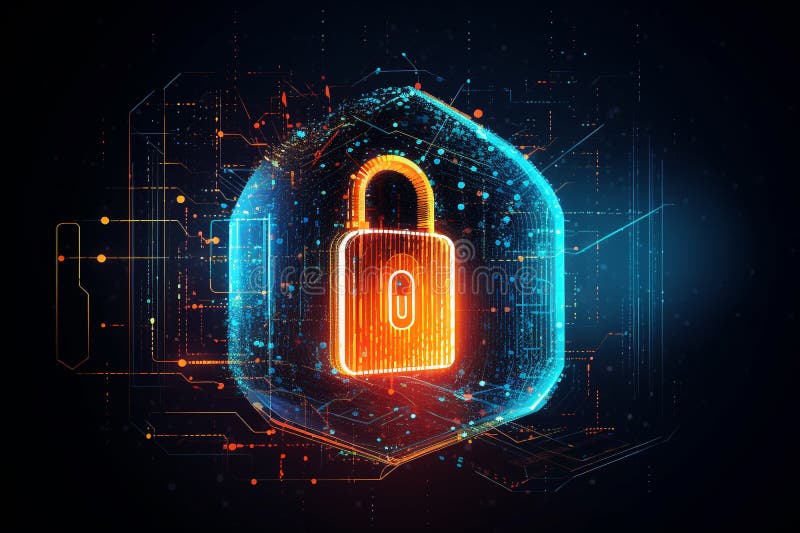 Security Locker Background Design Featuring Orange and Blue Colors in a ...