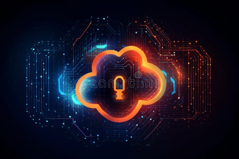 Security Locker Background Design Featuring Orange and Blue Colors in a ...