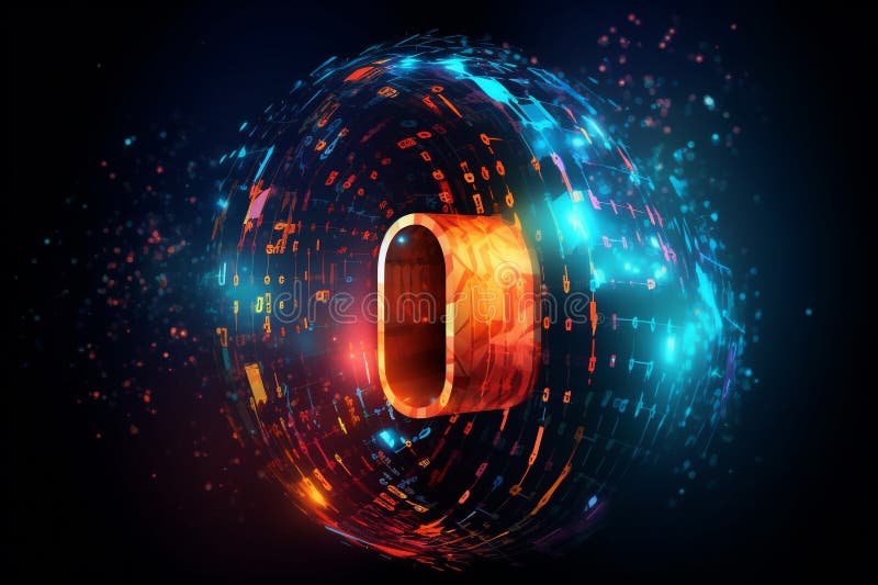 Security Locker Background Design Featuring Orange and Blue Colors in a ...