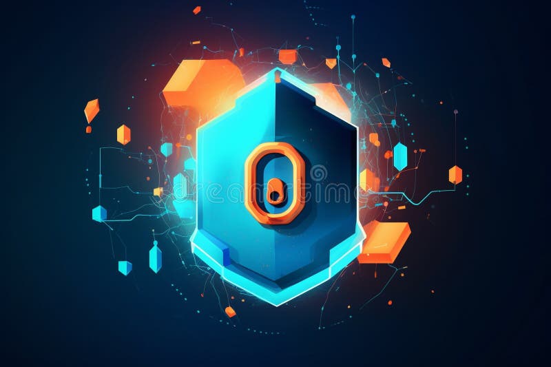 Security Locker Background Design Featuring Orange and Blue Colors in a ...