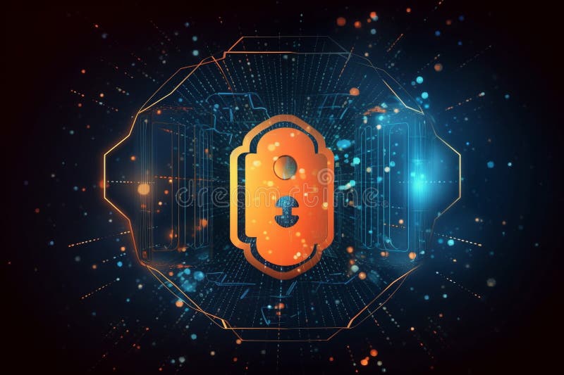 Security Locker Background Design Featuring Orange and Blue Colors in a ...