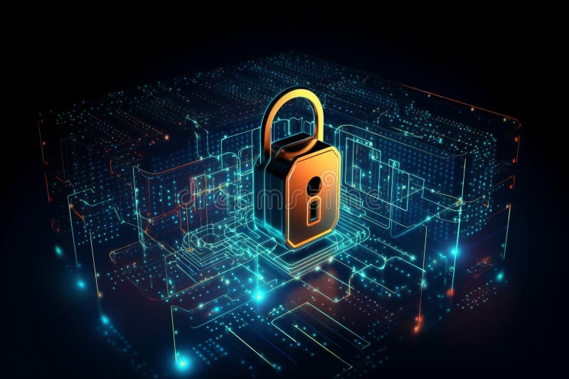 Security Locker Background Design Featuring Orange and Blue Colors in a ...