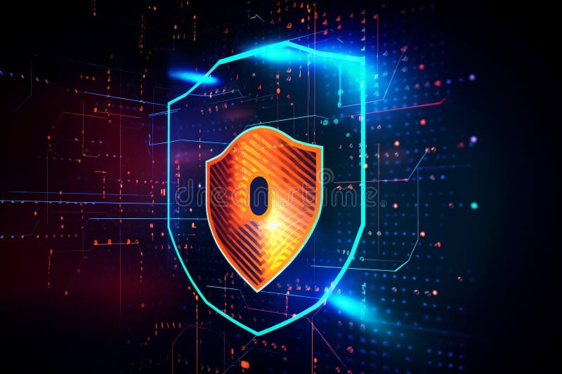 Security Locker Background Design Featuring Orange and Blue Colors in a ...