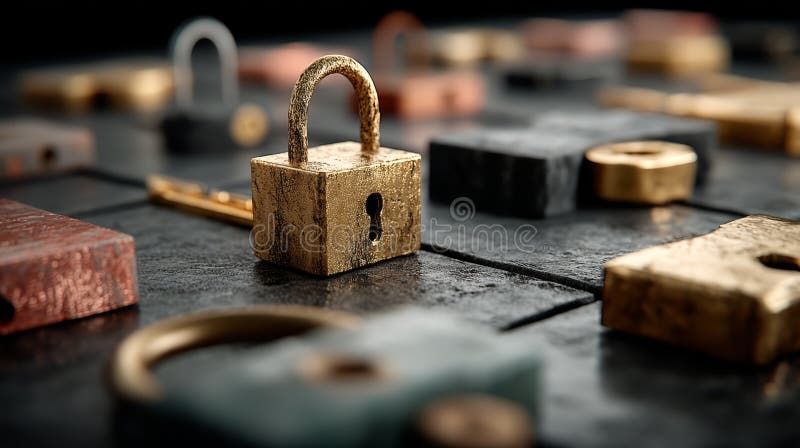 Security Locks on Surface Representing Firewall Concept for Data ...