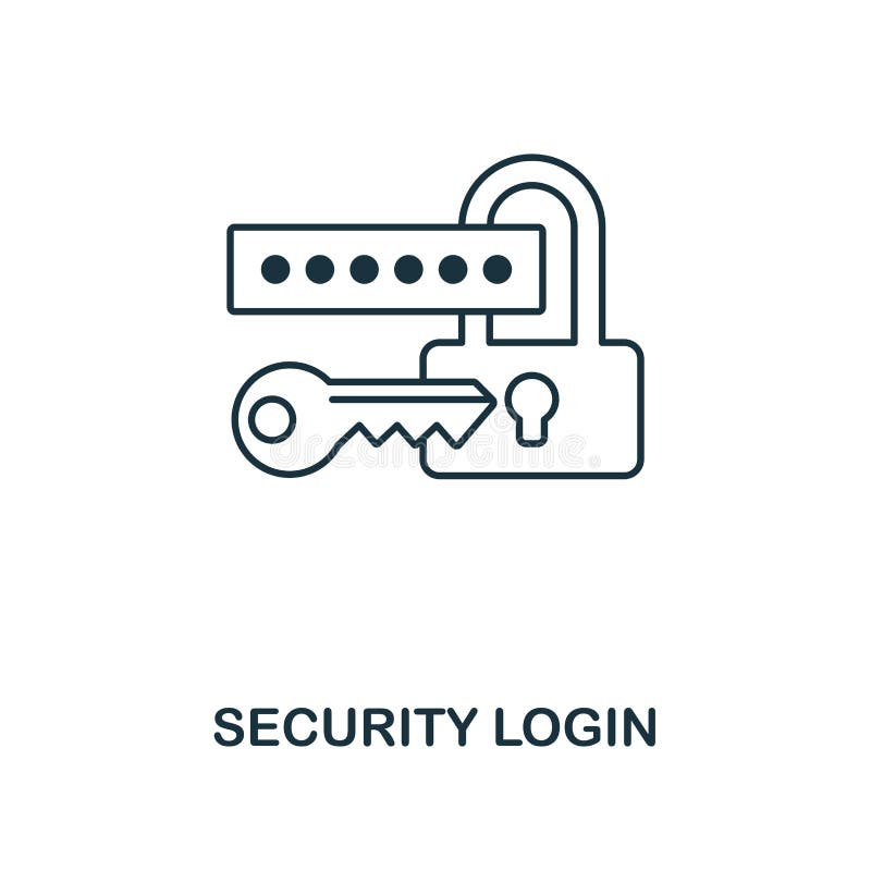 Security Login Outline Icon. Simple Design from Web Development Icon ...