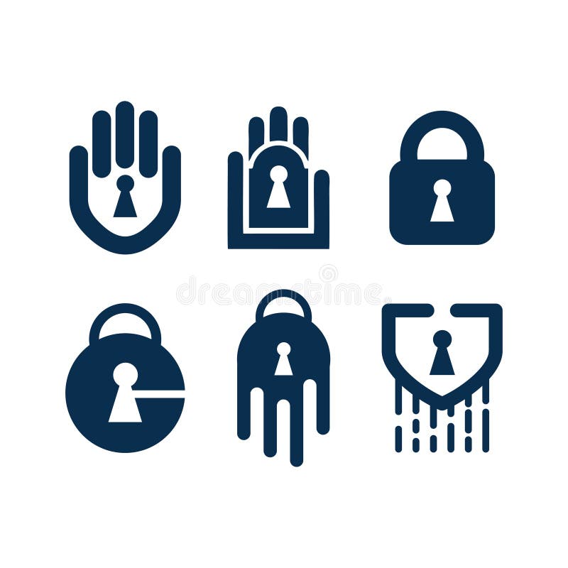 Security Logo Set stock vector. Illustration of identity - 211264278