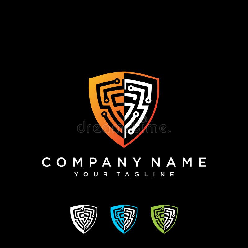 Security Logo Technology for Your Company, Shield Logo for Security ...