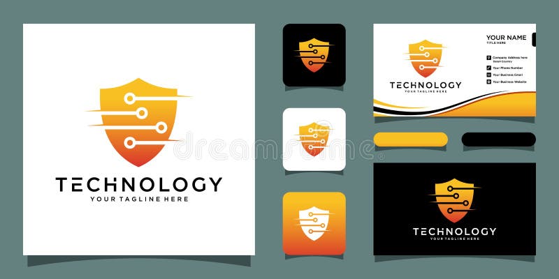 Security Logo Technology for Your Company, Shield Logo for Security ...