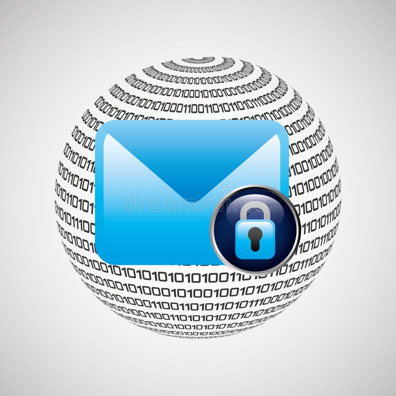 Security mail icon stock illustration. Illustration of information ...
