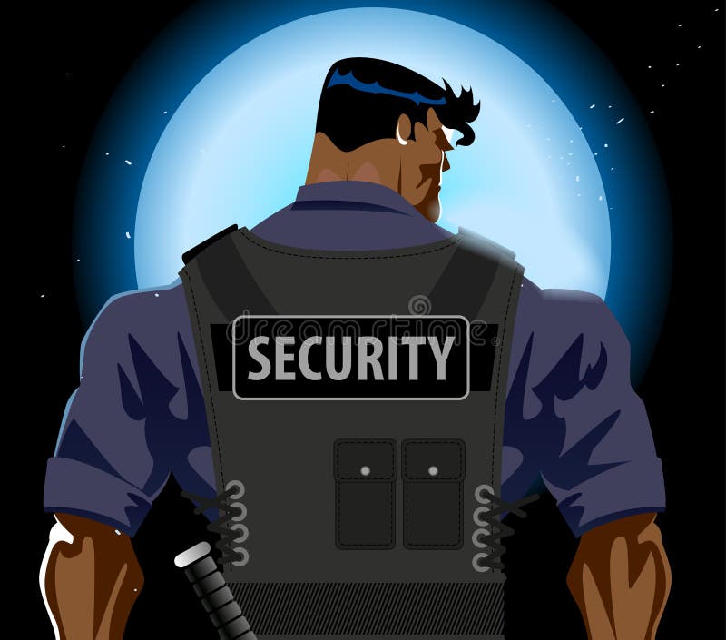 Security man stock vector. Illustration of background - 45690983