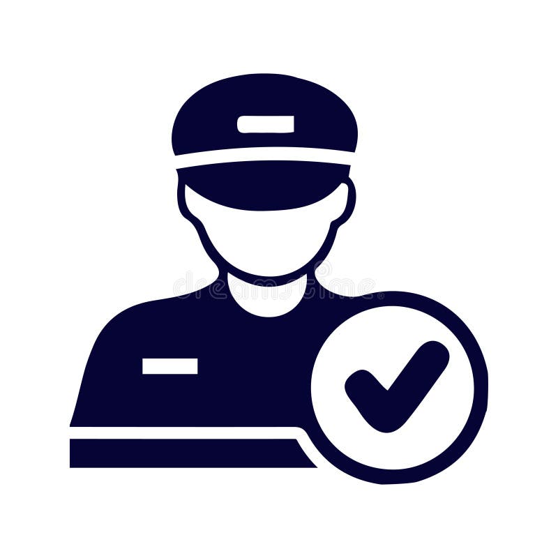 Security man check icon stock vector. Illustration of icon - 264880642