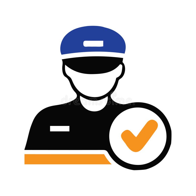 Security man check icon stock vector. Illustration of security - 264880658
