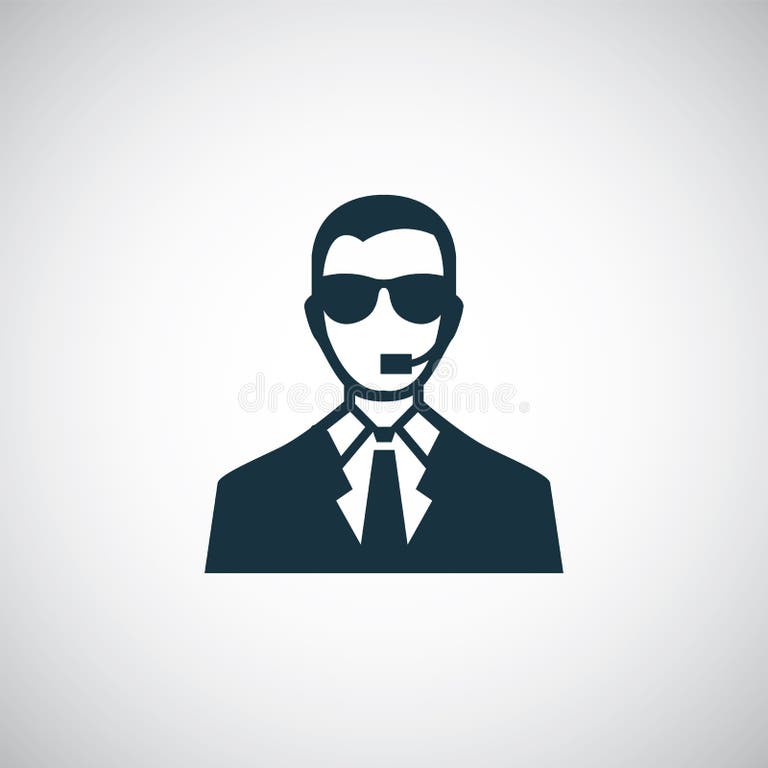 Security Man Icon for Web and Stock Vector - Illustration of ...