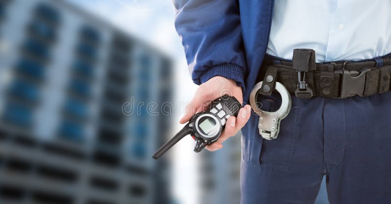 Security Man Outside Buildings Stock Photo - Image of exterior ...