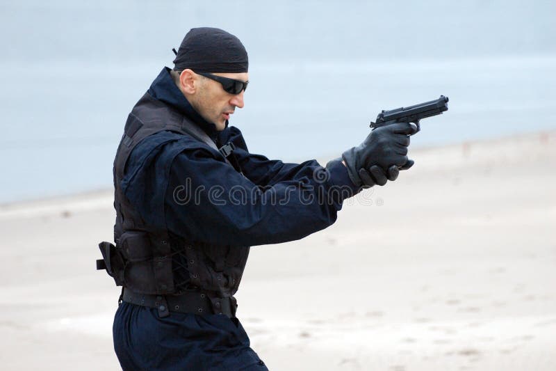 Security man stock image. Image of male, guard, shoot - 47017589