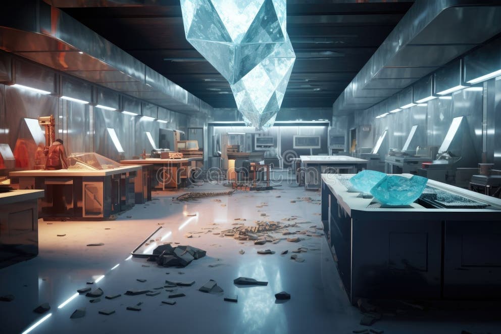 Security Measures in Diamond Facility Stock Illustration - Illustration ...