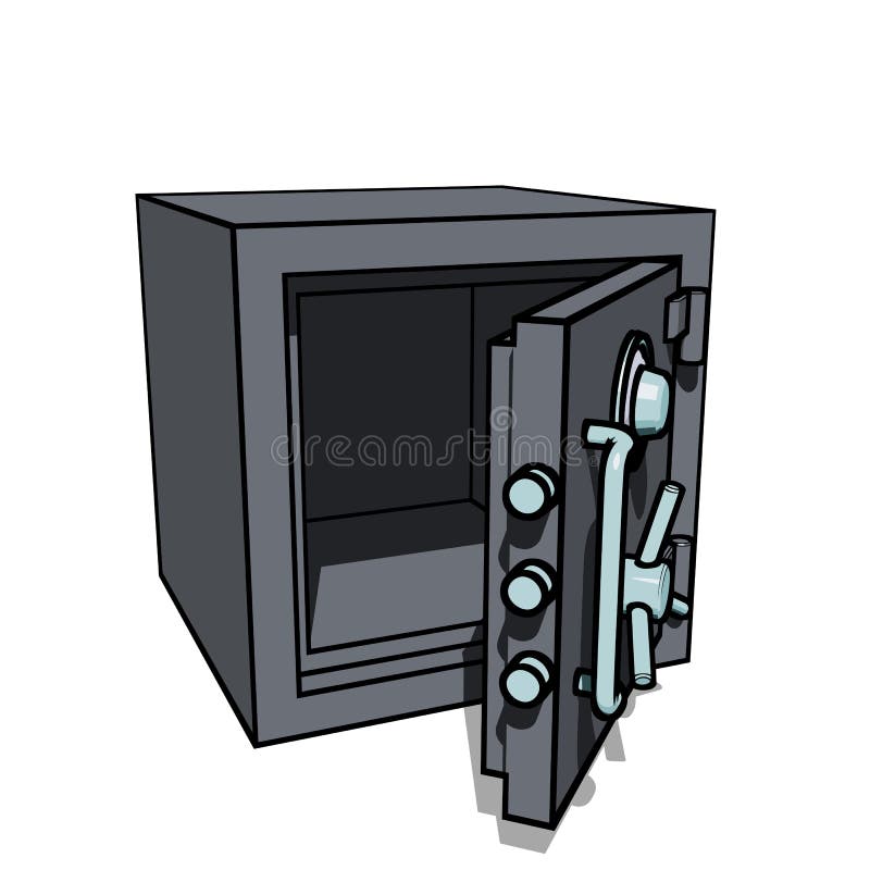 Security Metal Safe Box with Opened Door and Empty Space Inside in ...