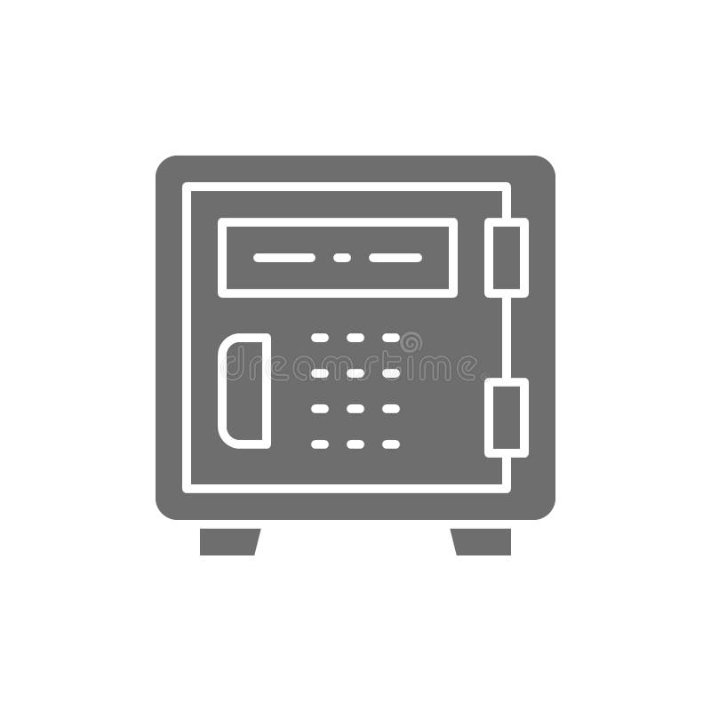Security Metal Safe Grey Icon. Isolated on White Background Stock ...