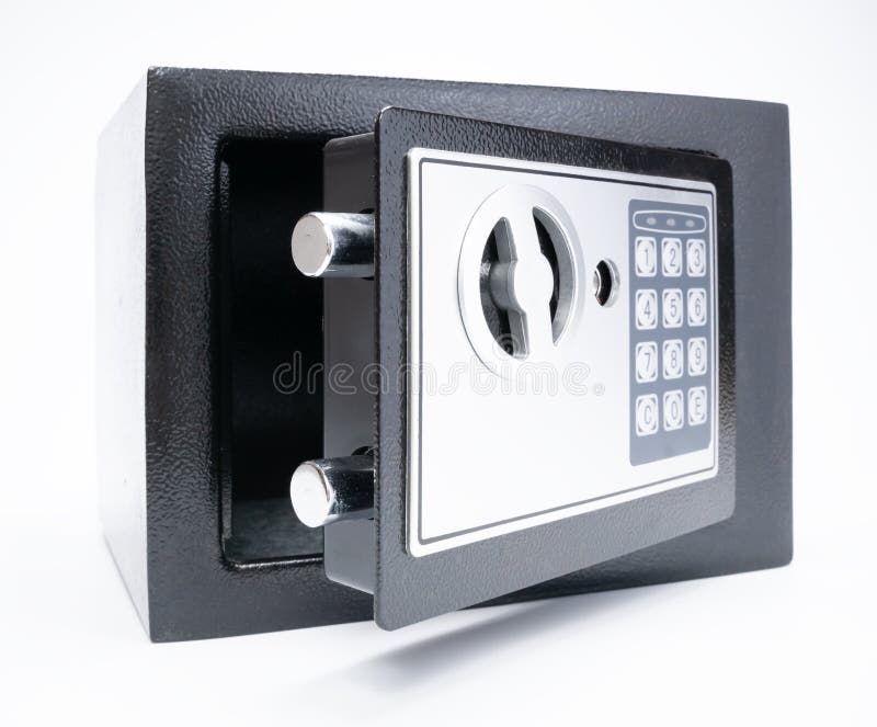 Security Metal Safe Isolated on White Background. Symbol of Safe Stock ...