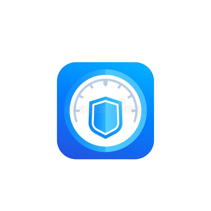 Security Meter Icon for Apps Stock Illustration - Illustration of ...