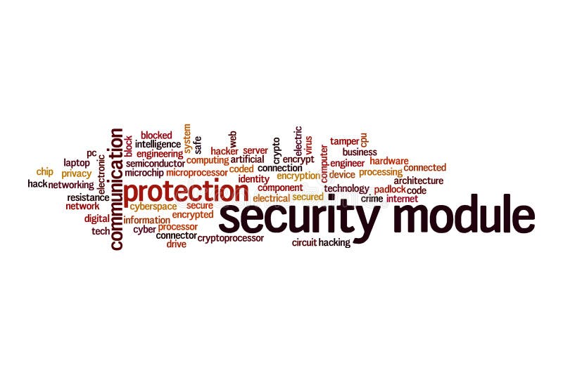 Security Module Cloud Concept Stock Illustration - Illustration of chip ...