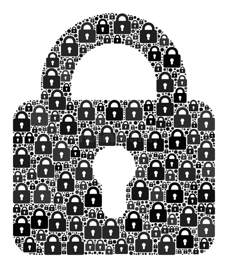 Composition of Locks for Lock Icon Stock Vector - Illustration of ...