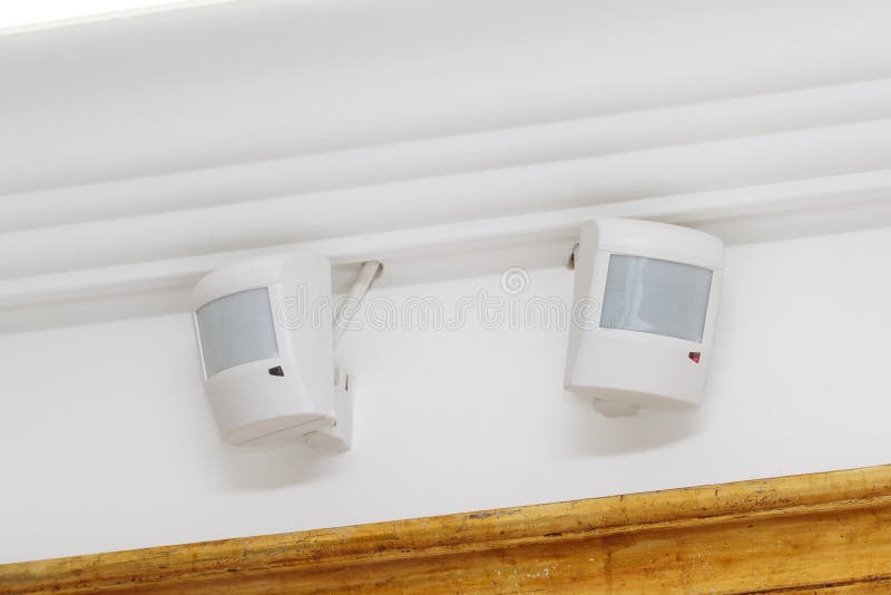 Security motion detectors stock image. Image of protection - 16411599