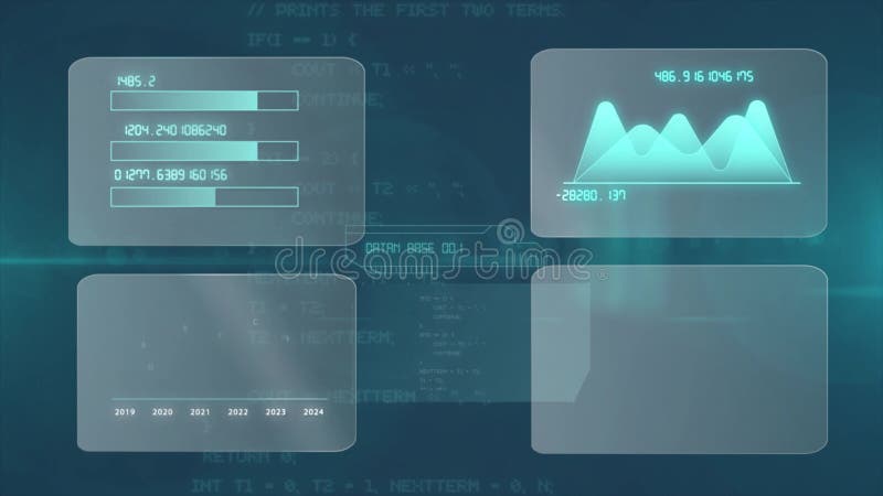 Security Networking Scanning and Database Analysis Graph Futuristic ...