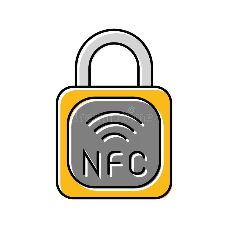 Security Nfc Technology Color Icon Vector Illustration Stock ...