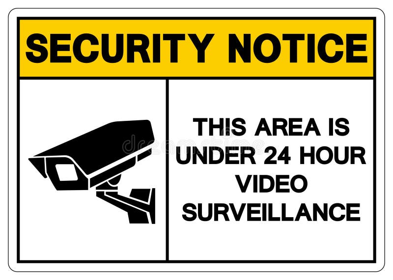 Notice Security Camera in Use Symbol Sign, Vector Illustration, Isolate ...