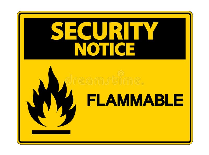 Notice Flammable Solid Symbol Sign ,Vector Illustration, Isolate on ...