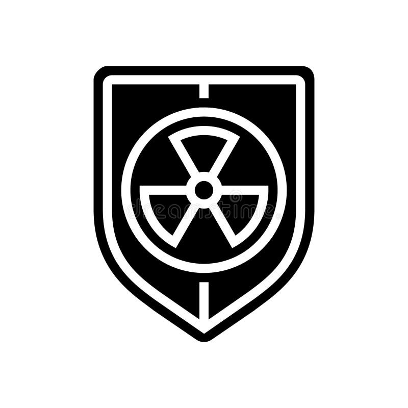 Security Nuclear Energy Glyph Icon Vector Illustration Stock Vector ...