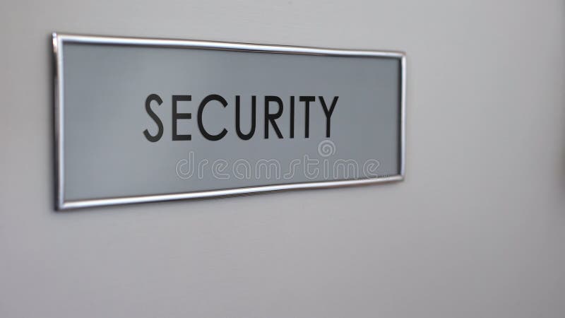 Security Office Door, Hand Knocking Closeup, Surveillance System ...