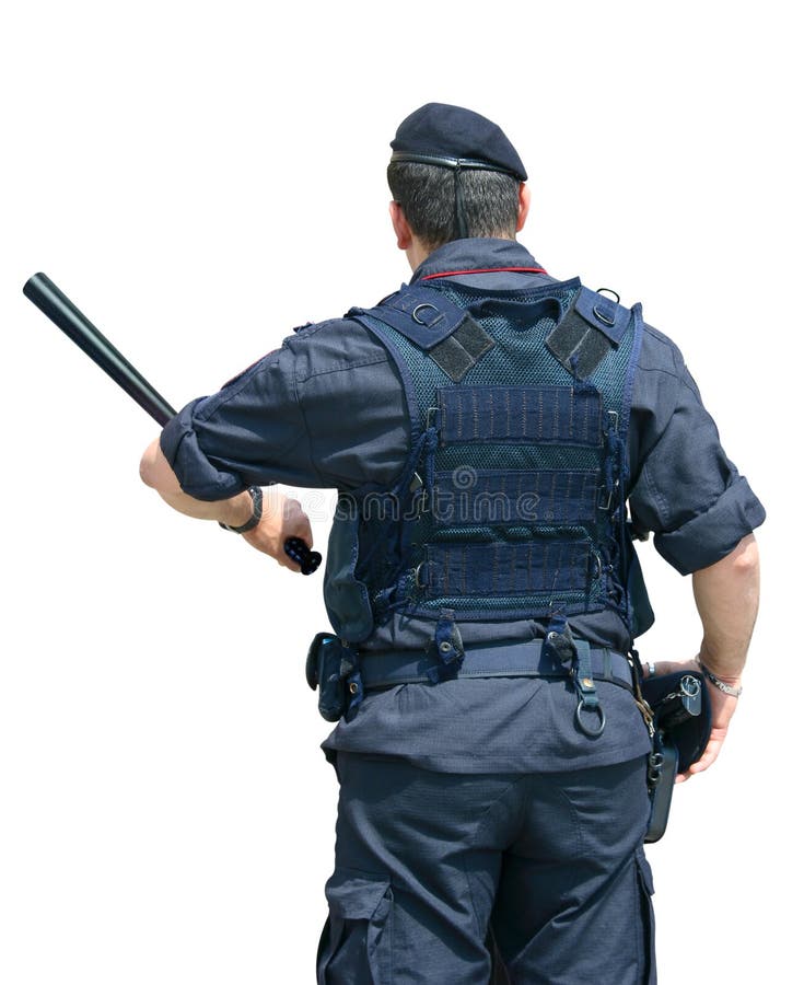 Cop Policeman Security Guard Gun Holster Isolated Stock Photo - Image ...