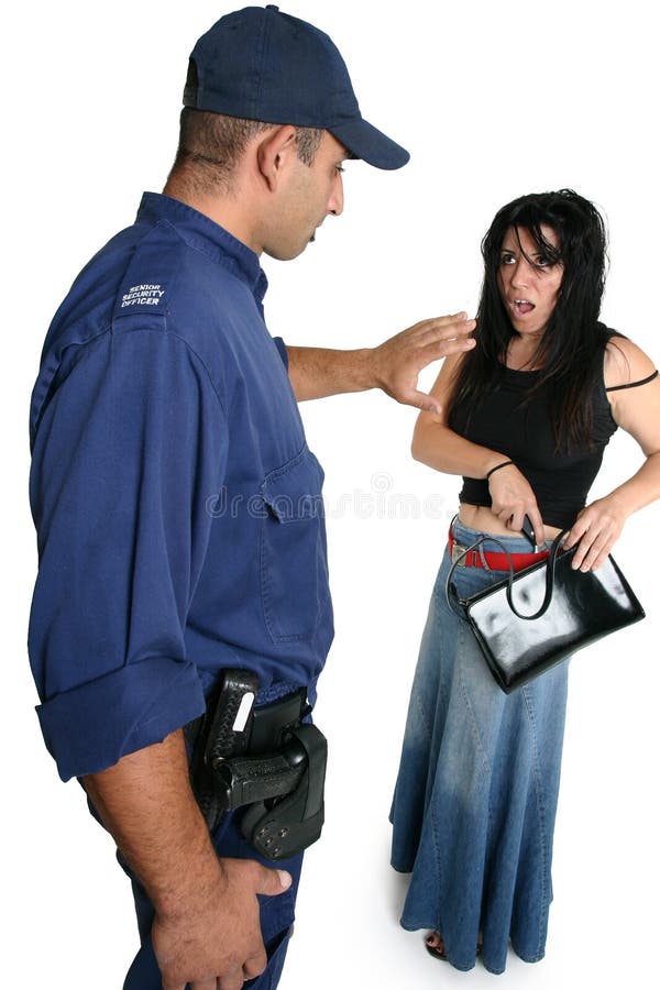 Security Officer Approaching Ciminal Stock Image - Image of crime ...