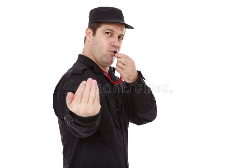 Security Guard Full Body Isolated on White Stock Photo - Image of ...