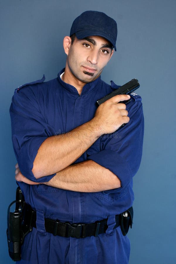 Security Officer Standing in Uniform Stock Image - Image of ...