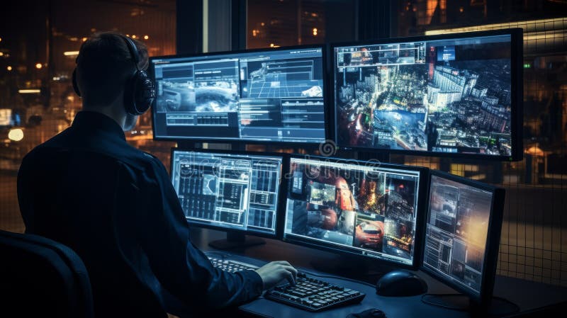 Security Operator Controls Proper Functioning of Workshop Production ...