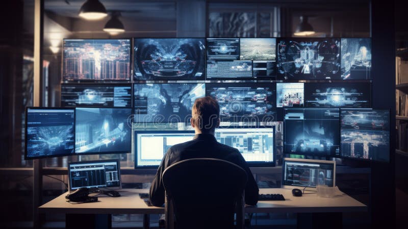 Security Operator Controls Proper Functioning of Workshop Production ...