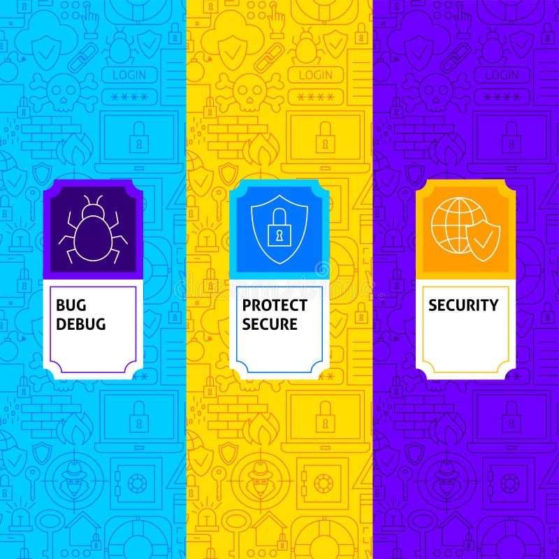 Security Package Labels stock vector. Illustration of outline - 205838816