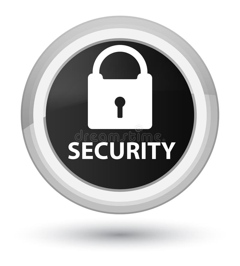 Security (padlock Icon) Prime Black Round Button Stock Illustration ...